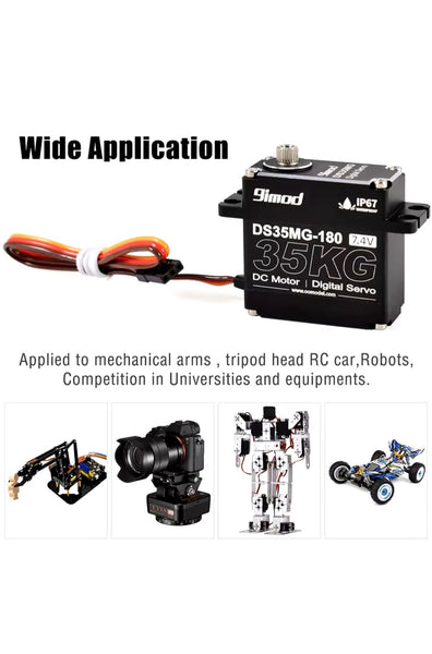 Servo 20KG & 35KG 180* Rotation Rc Car 1/10 1/8 High Torque Steering S ...
